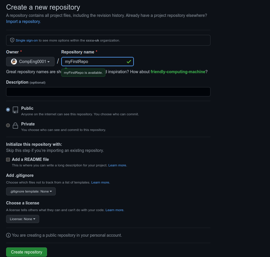 My First Repository - CMS - PDW: Git and GitHub